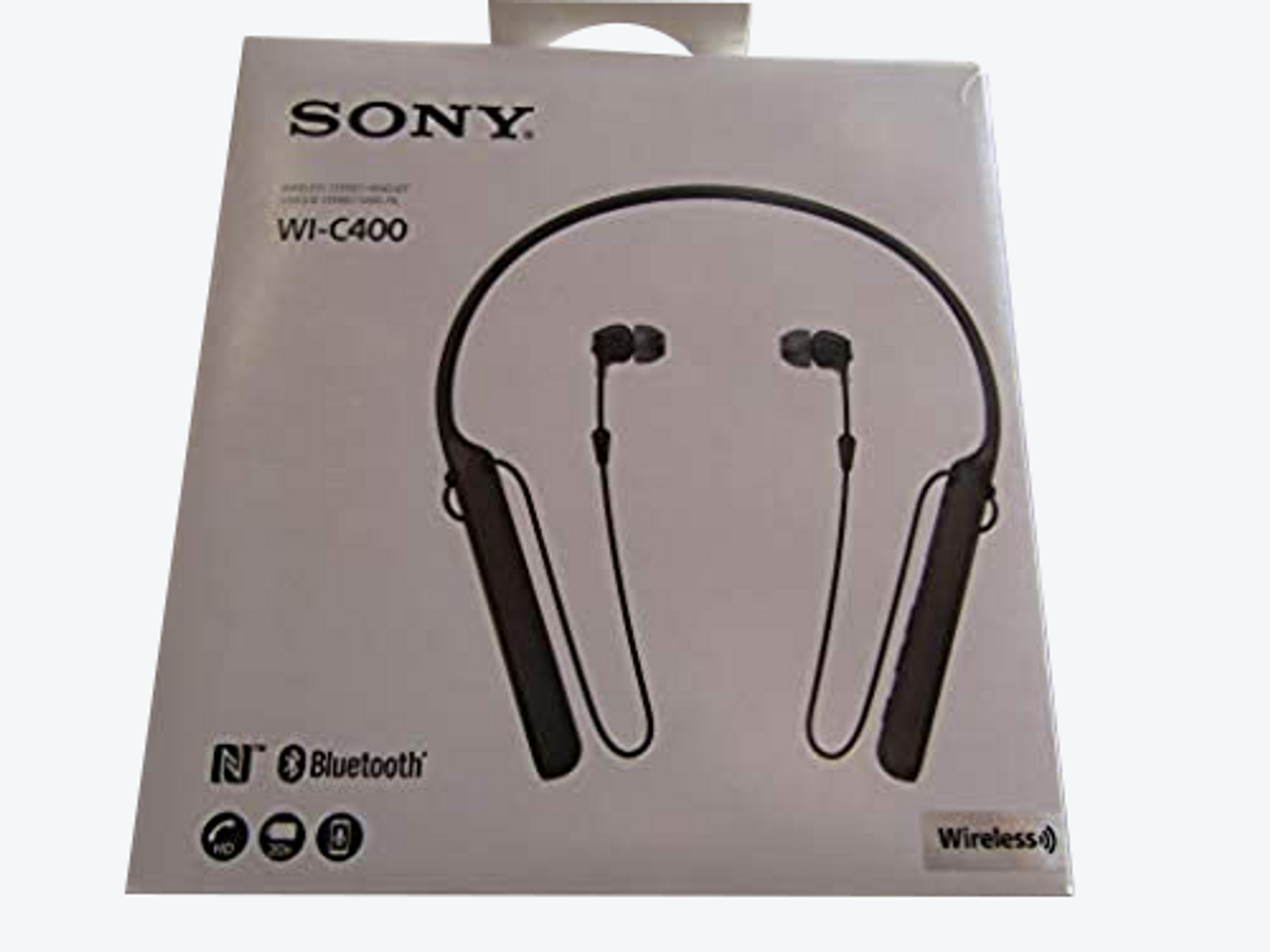 Sony - C400 Wireless Behind-Neck in Ear Headphone Black (WIC400/B) LN ...